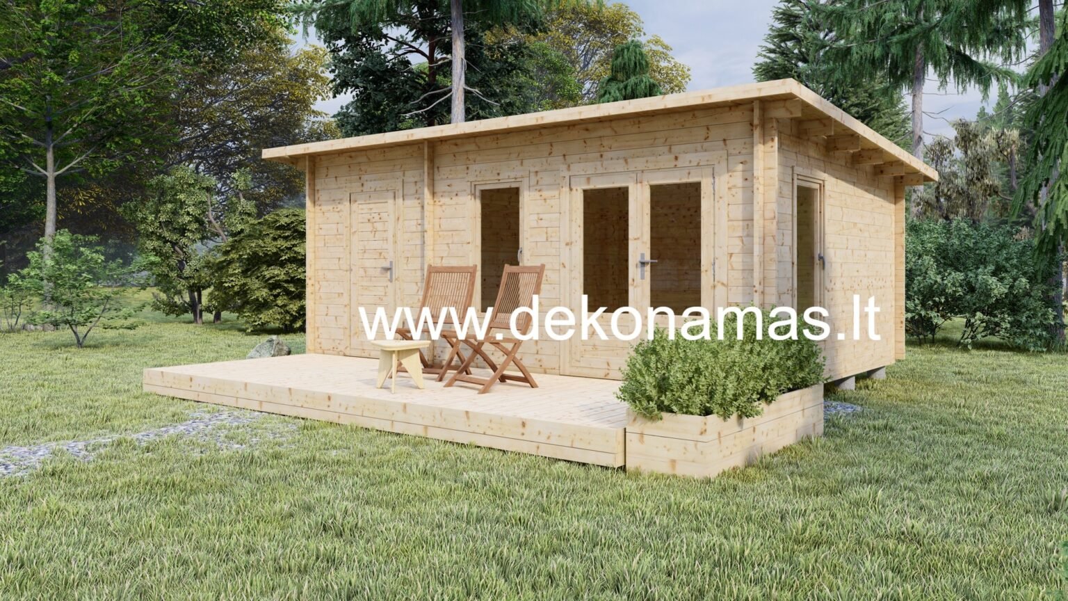 Medinis Sodo Namelis „Tauragnas“ 6×4 m – 24 m² - Dekosodas.lt
