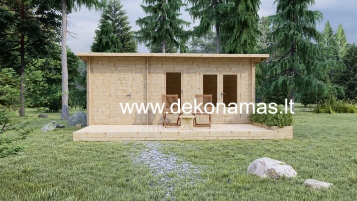 Medinis Sodo Namelis „Tauragnas“ 6×4 m – 24 m² - Dekosodas.lt