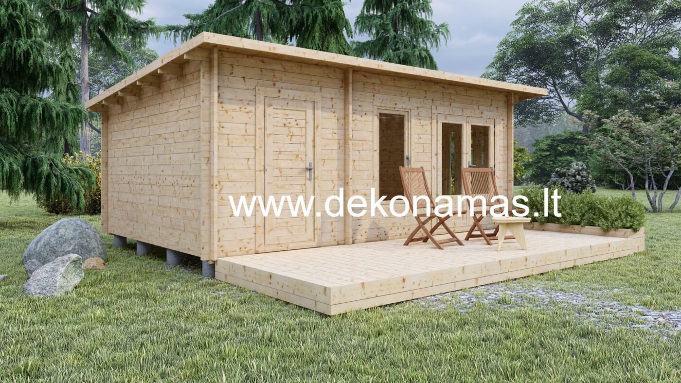 Medinis Sodo Namelis „Tauragnas“ 6×4 m – 24 m² - Dekosodas.lt
