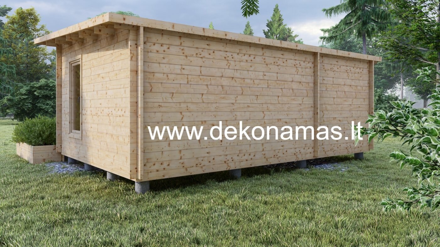 Medinis Sodo Namelis „Tauragnas“ 6×4 m – 24 m² - Dekosodas.lt