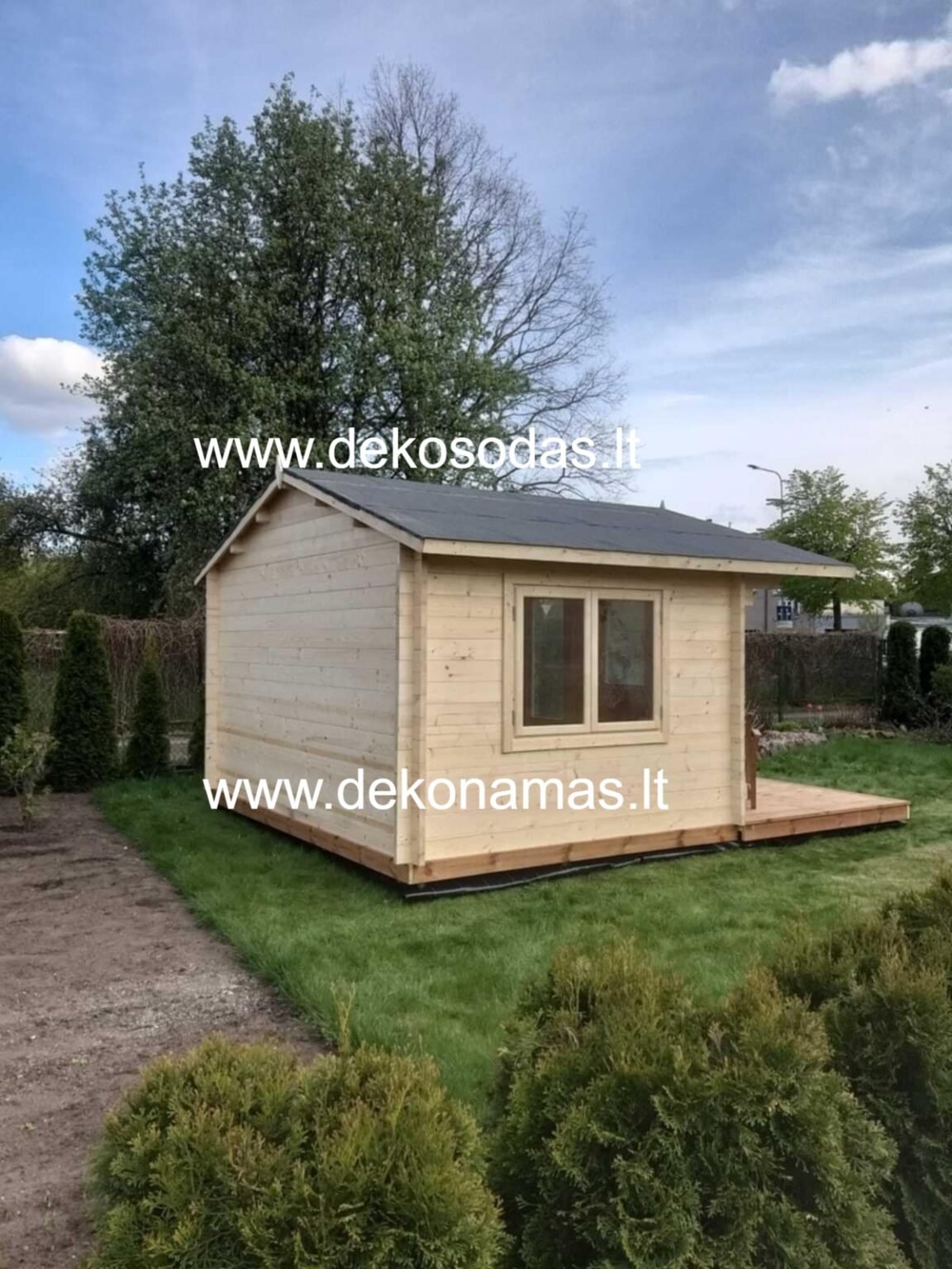 Medinis sodo namelis Magdė 4×3 m (12 kv. m) - Dekosodas.lt