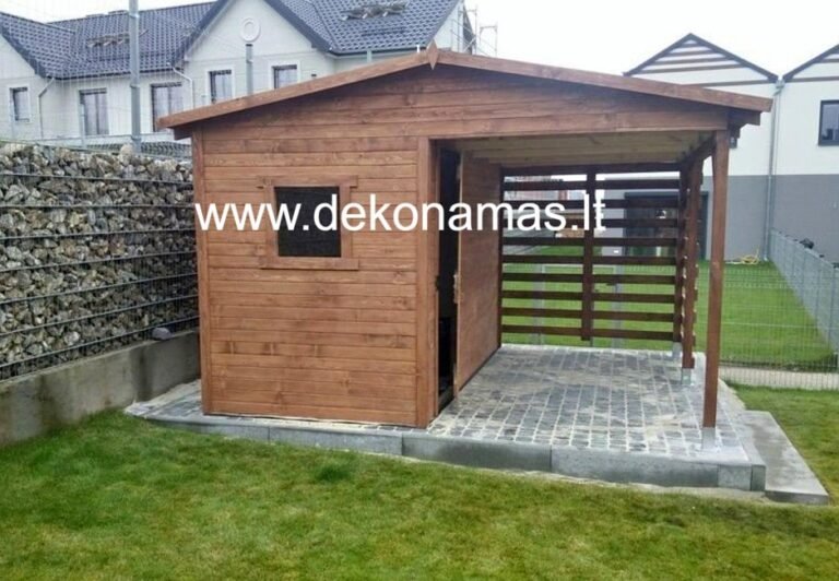 Sandėliukas/Pastogė 4×4 m su 2 cm storio lentomis ir Nemokamu ...